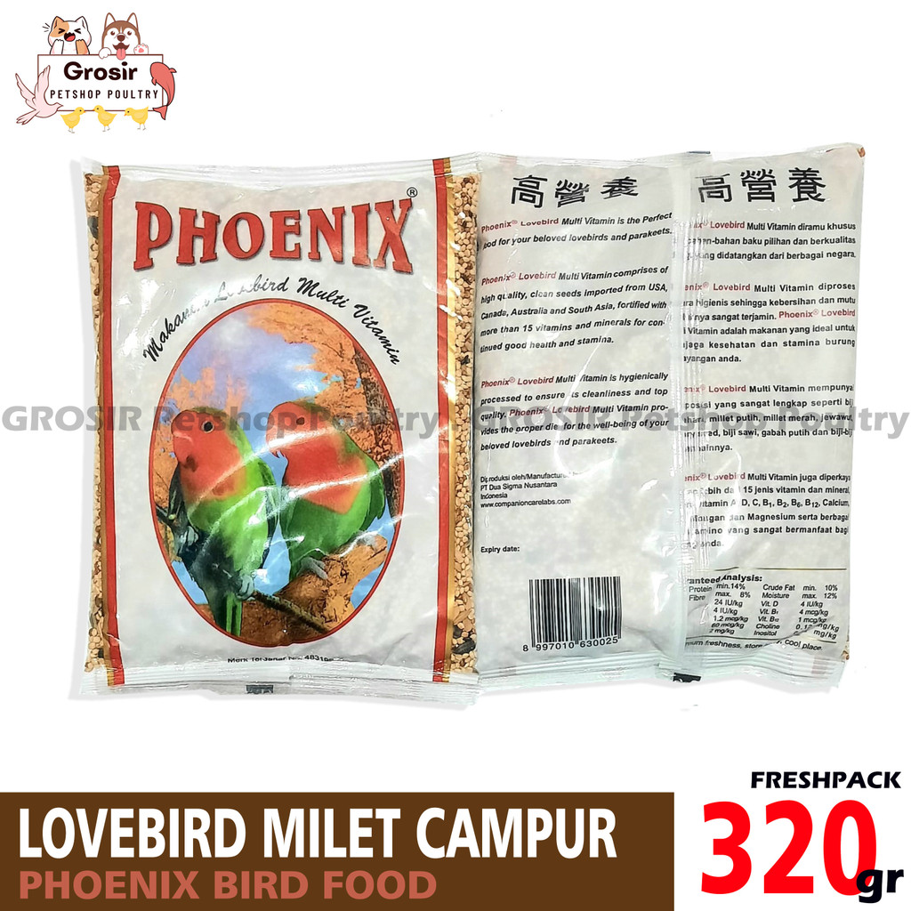 Phoenix LoveBird Feed Love Bird Feed Millet Mixed with Quality ...