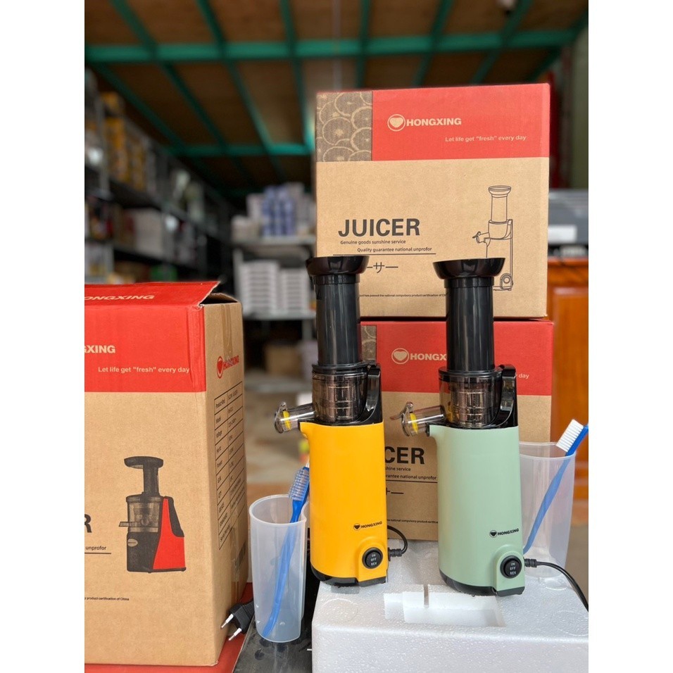 Slow Juicer - HongXin Fruit Juicer Extracts 97% Easy to Use | Shopee ...