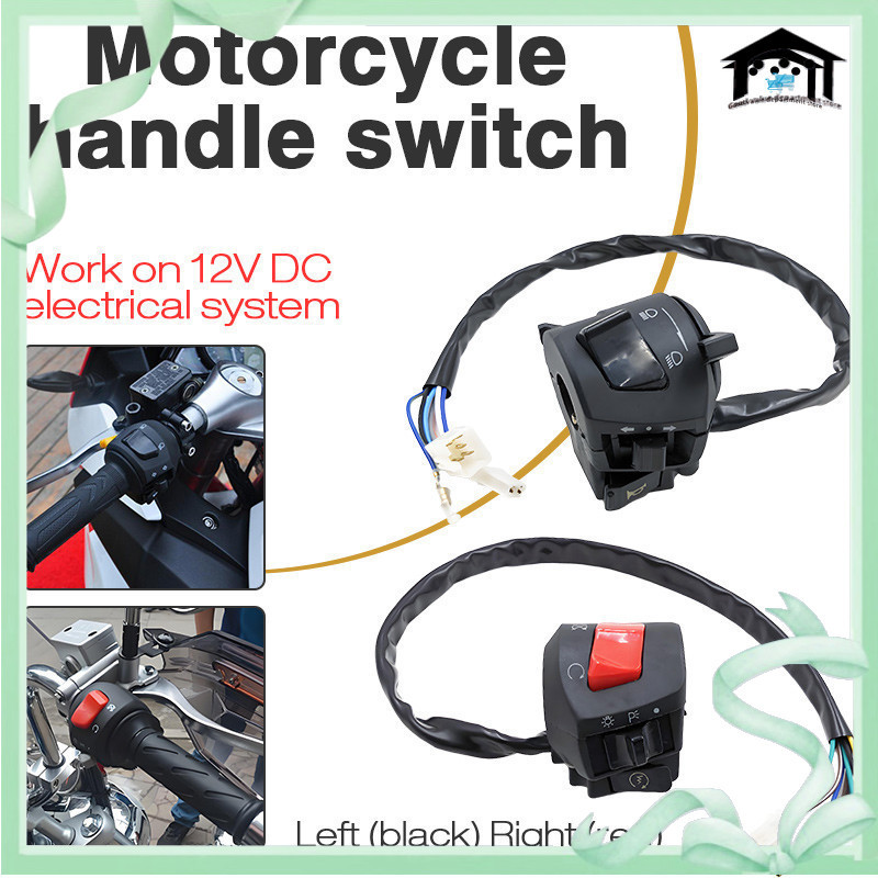 Universal With Choke Left And Right Switch Motorcycle Handlebar Mount ...