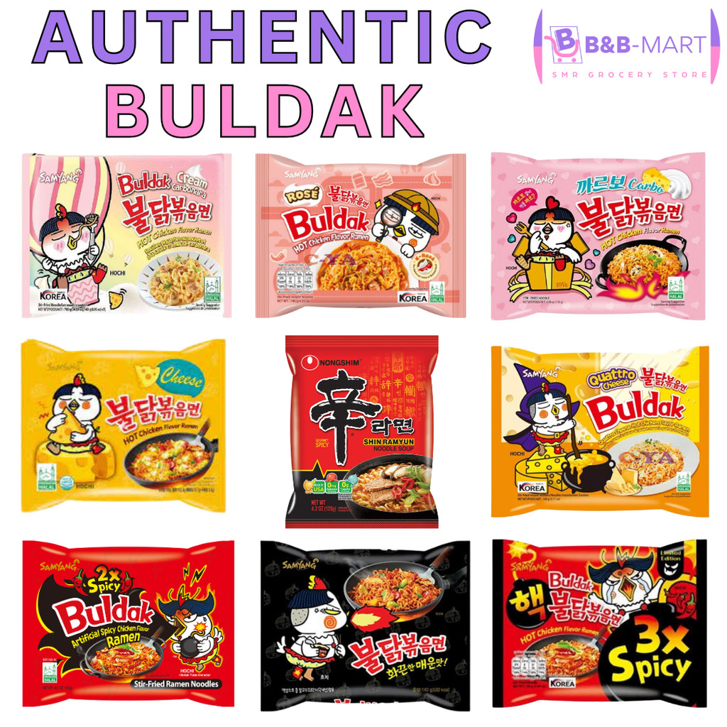 Korean Samyang Buldak Instant Noodles Pouch Authentic Korean Ramen ...
