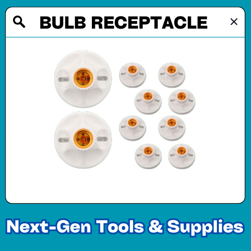 NEXTGEN || E27 Ceiling Receptacle Light Bulb Socket Round Plastic Base ...