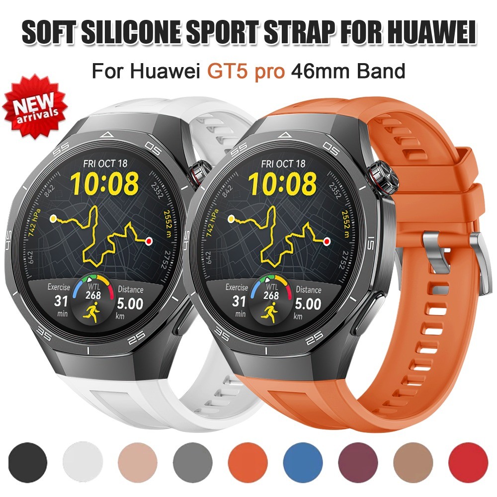Official Same Style Silicone Strap For Huawei Watch GT 5 Pro 46mm Solid ...