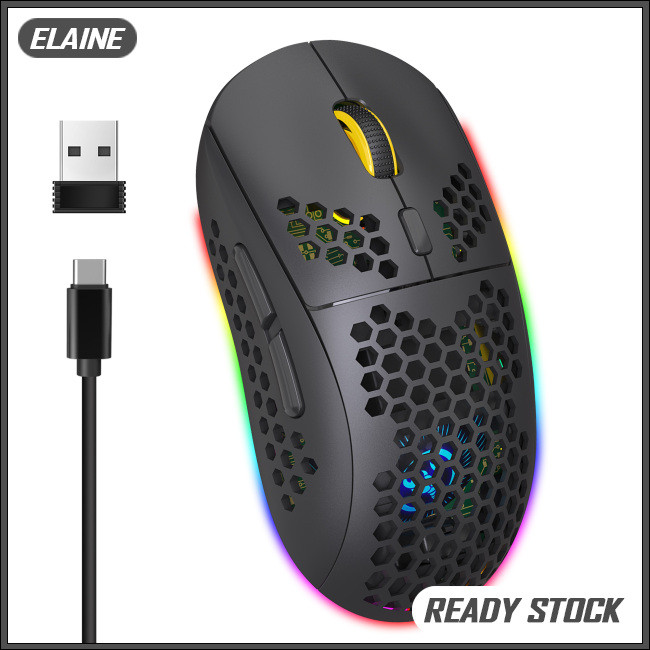 Elaine Rechargeable Lightweight Gaming Mouse 2.4G Wireless RGB ...