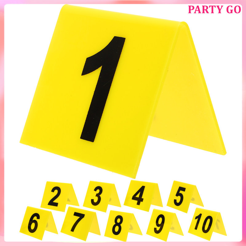 Numbered Tabletop Signs Black Numbers Plate Supply Markers The Banquet ...