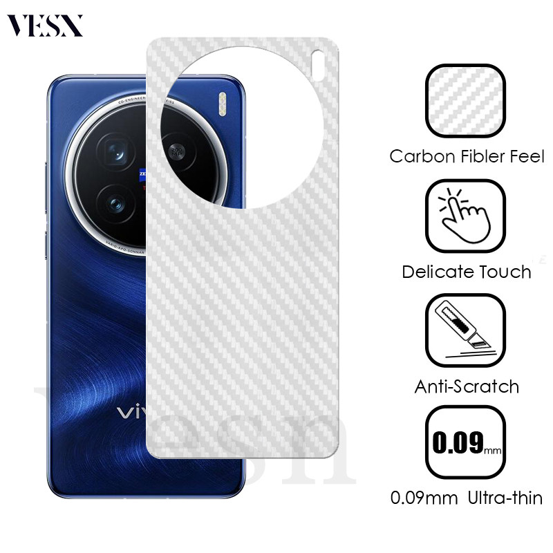 Kevlar Carbon Fiber Phone Protective Back Film For VIVO X200 Pro Mini X100 X100s X90 X80 X70 X60 ...