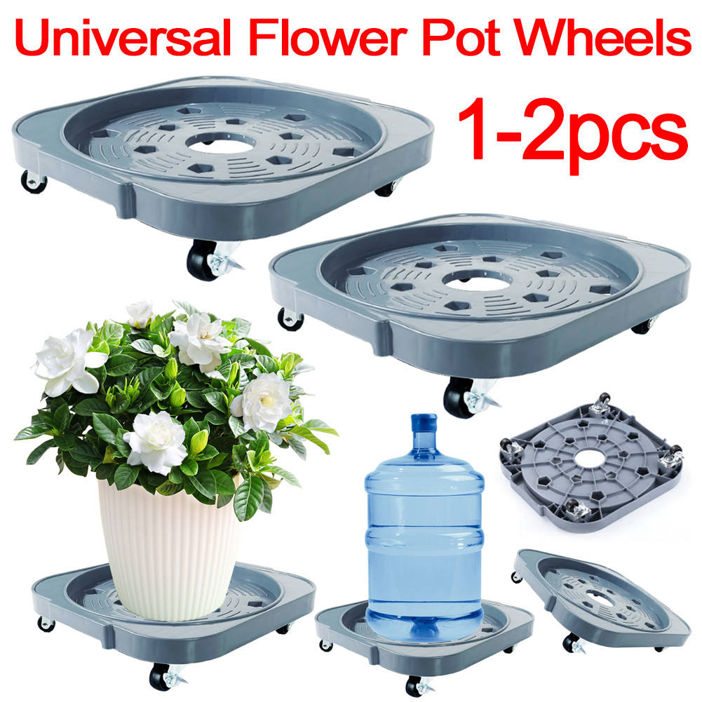 Removable Planter Rack with Rollers Triangular Planter Tray Universal ...