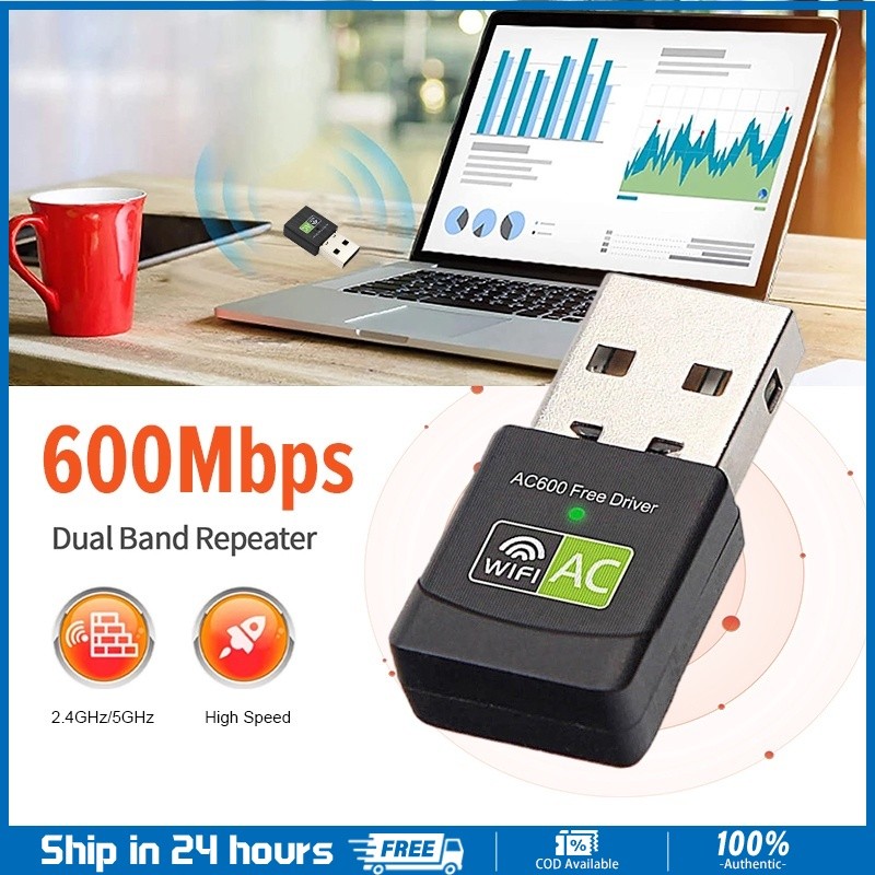 600Mbps Wireless WiFi Adapter Wifi Dongle Receiver Wireless WiFi ...