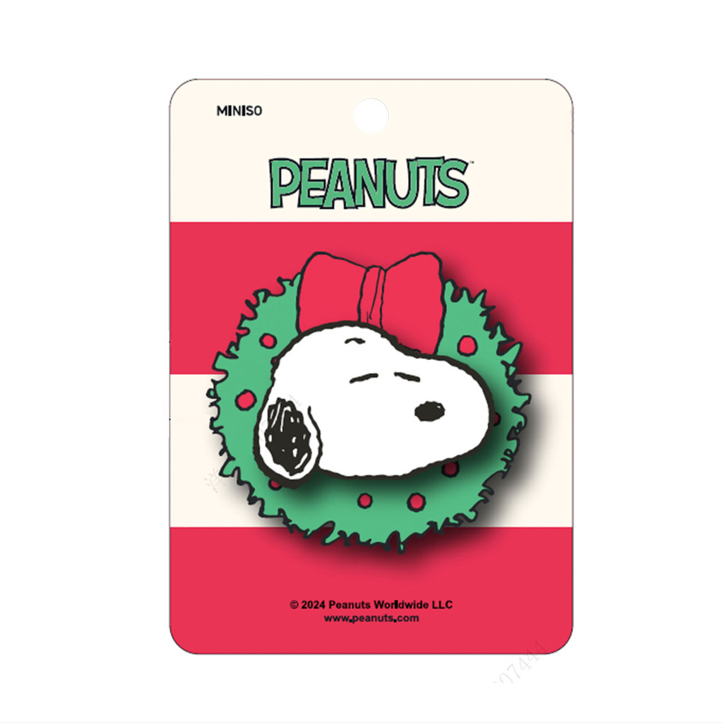 MINISO Snoopy Christmas Party Collection Phone Grip Wreath | Shopee ...