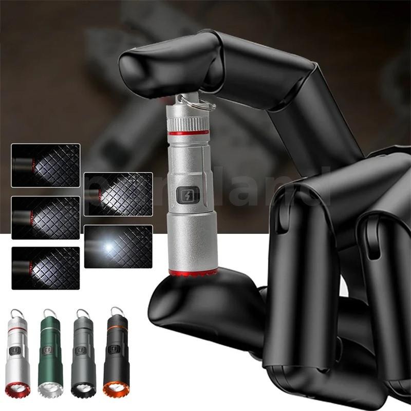 Powerful Mini Flashlight Rechargeable Torch Outdoor Searchlight ...