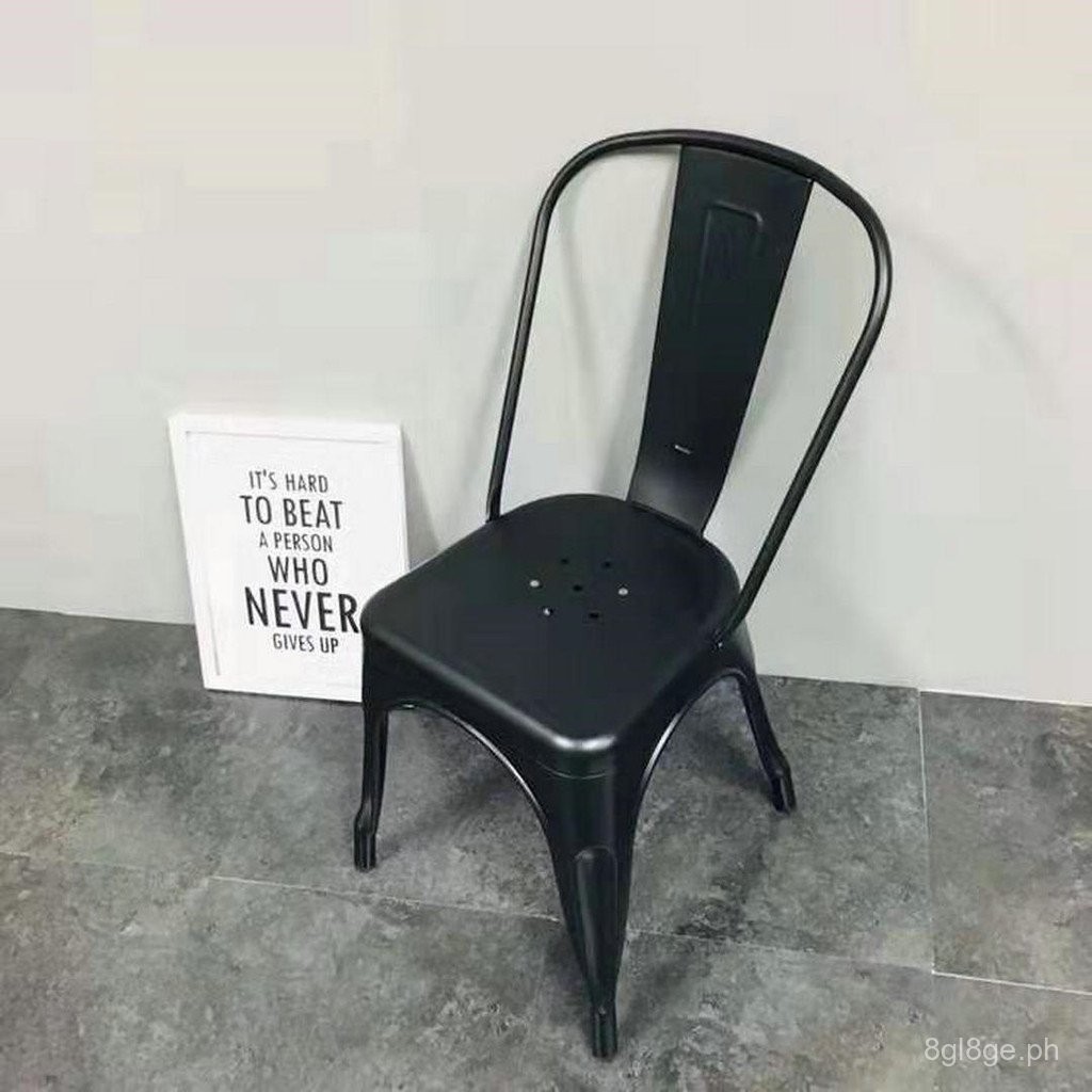 Iron Chair European Style Iron Dining Chair Industrial Style Outdoor