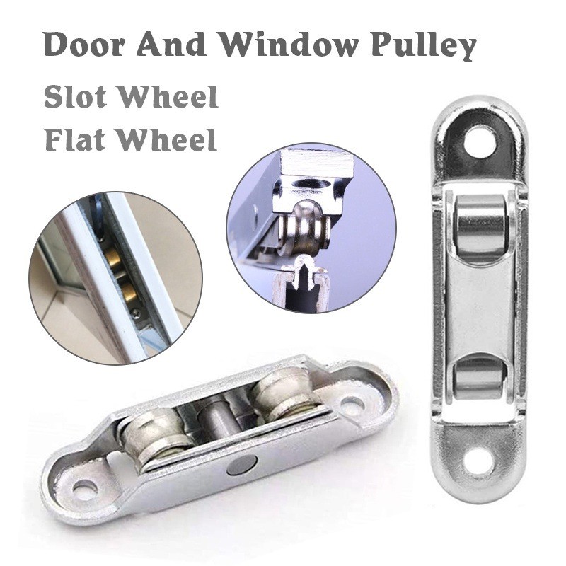 2Pcs Wheel Sliding Door Window Pulley Metal Axles Push-pull Window ...