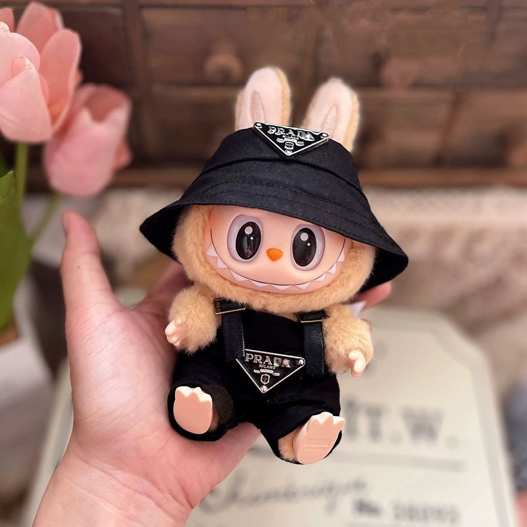 15cm 17cm Labubu V1 V2 clothes rompers pants hat macaron doll ...