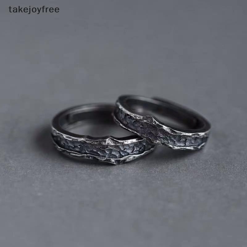 [takejoyfree] New Abyss Ring Male Couple Ring Handmade Retro Simple Men ...