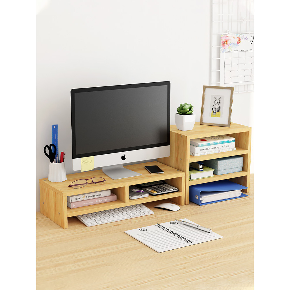 Computer Riser Monitor Stand Support Base Desktop Organizer Shelf ...
