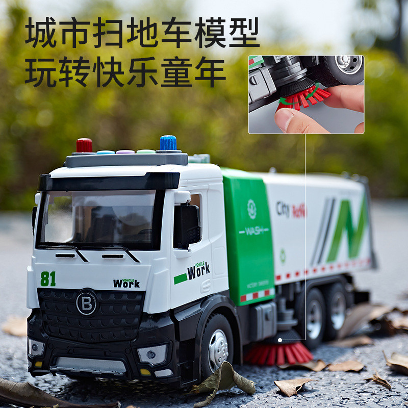 Large Alloy City Sanitation Vehicle Sweeper Sweeper Inertial Sound ...