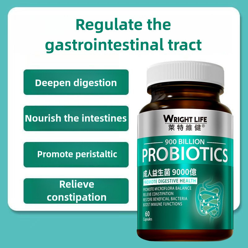 Wright Life Imported 900 billion active probiotic capsules, healthy ...