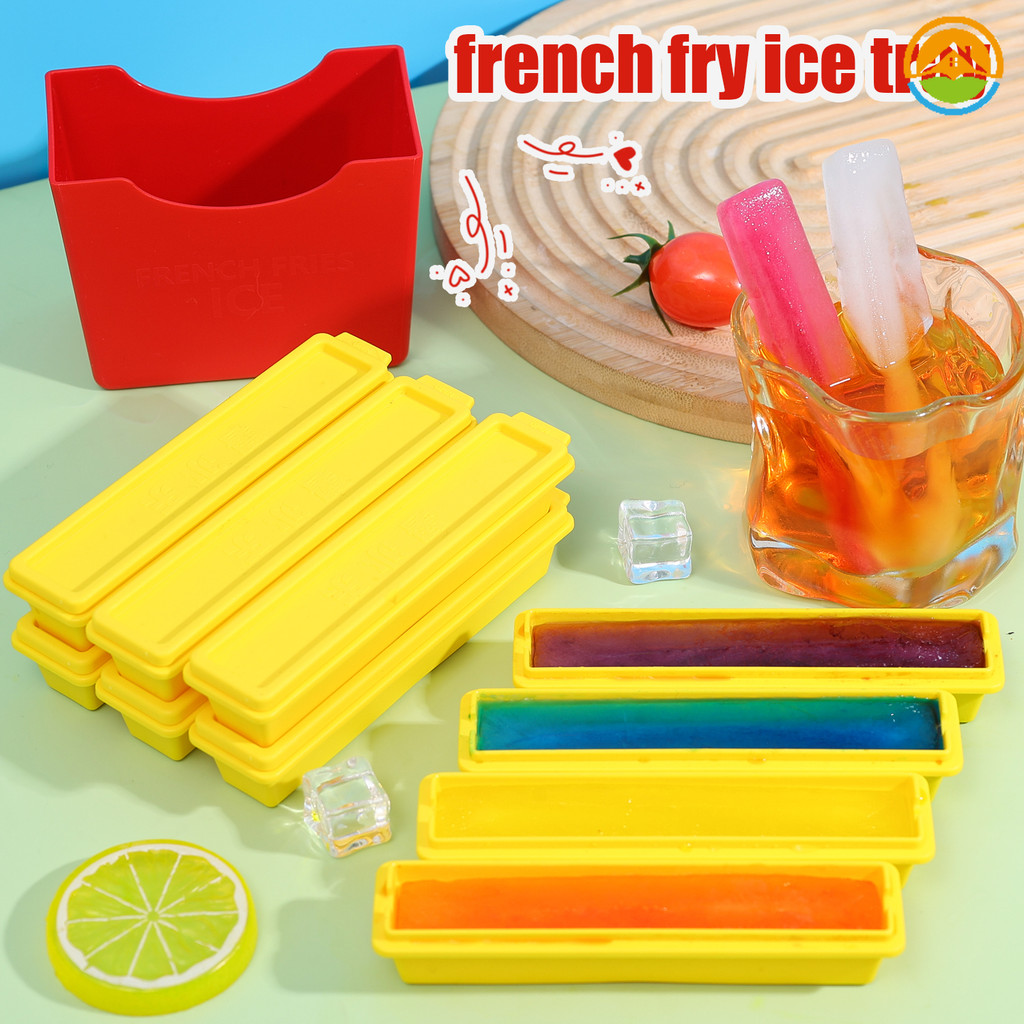 Creative DIY French Fry Shape Fun Ice Cube Mold - Safe Yellow ...