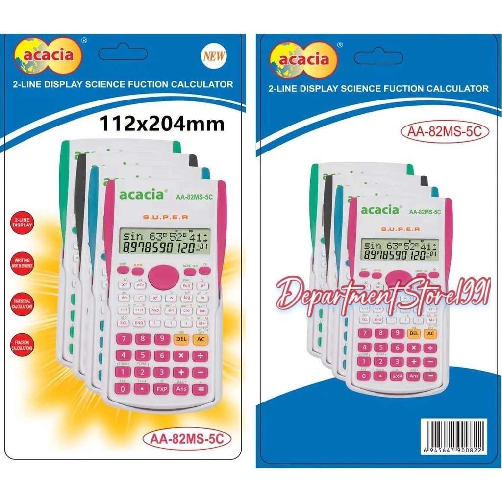Acacia Scientific calculator 2 line display 82ms-5c Random Color ...