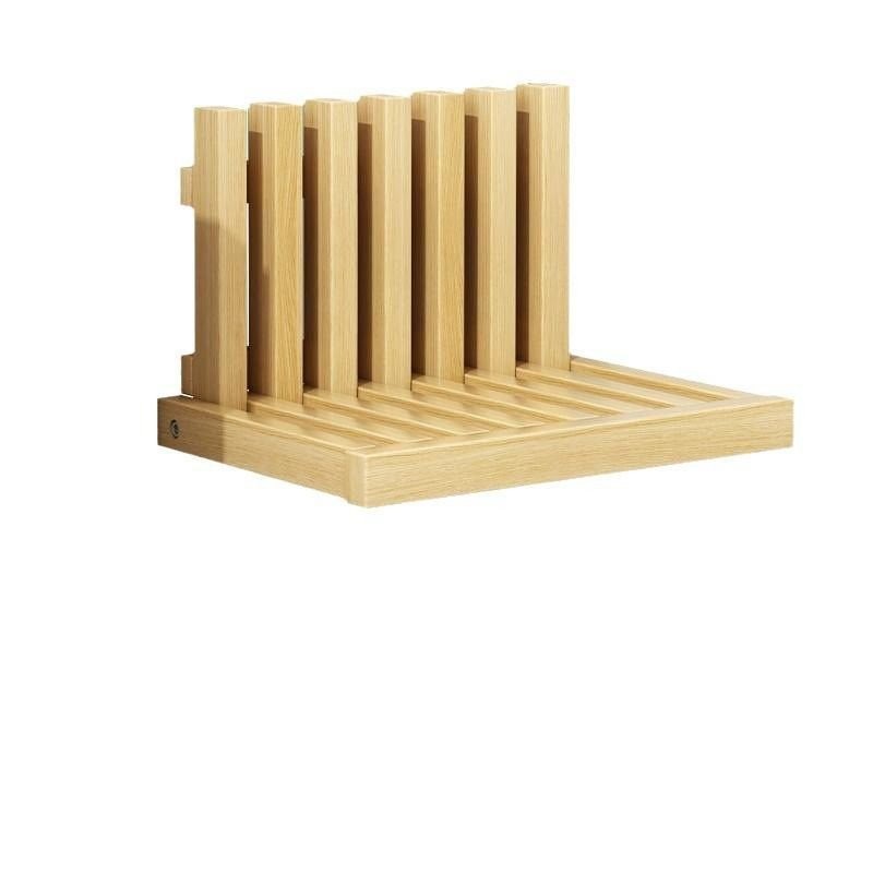 Wall-Mounted Shoe Changing Bench at the Entrance, Solid Wood Invisible ...