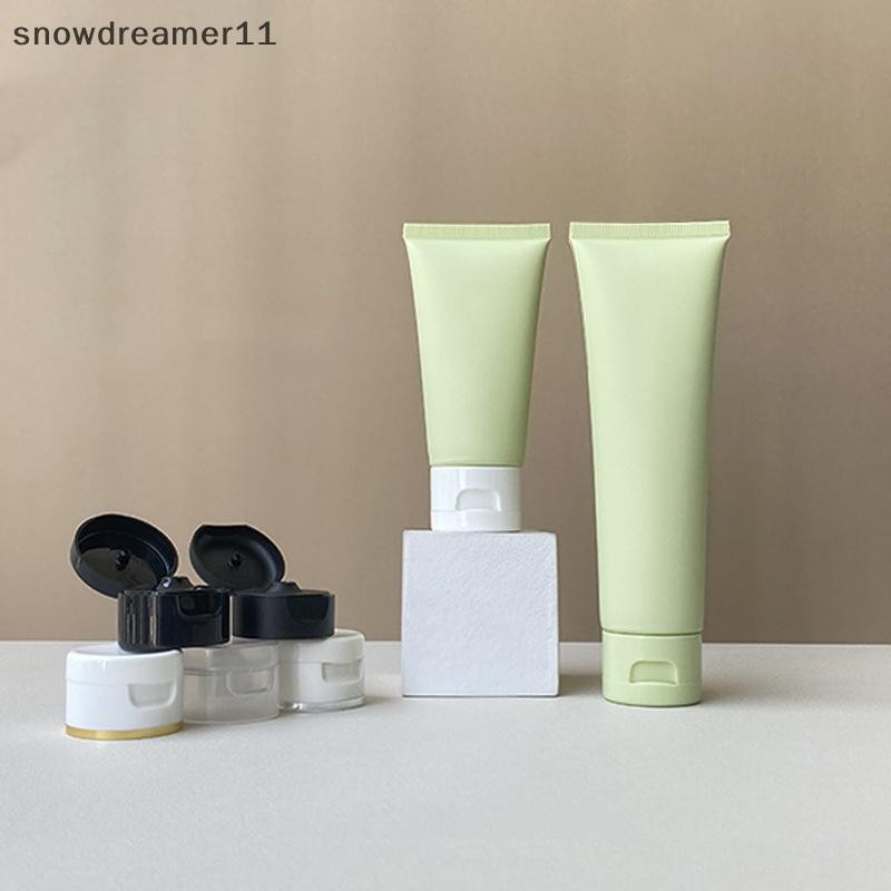 Snph 5PCS Light Green Frost Soft Tube 50/100ml Empty Bottle Squeeze ...