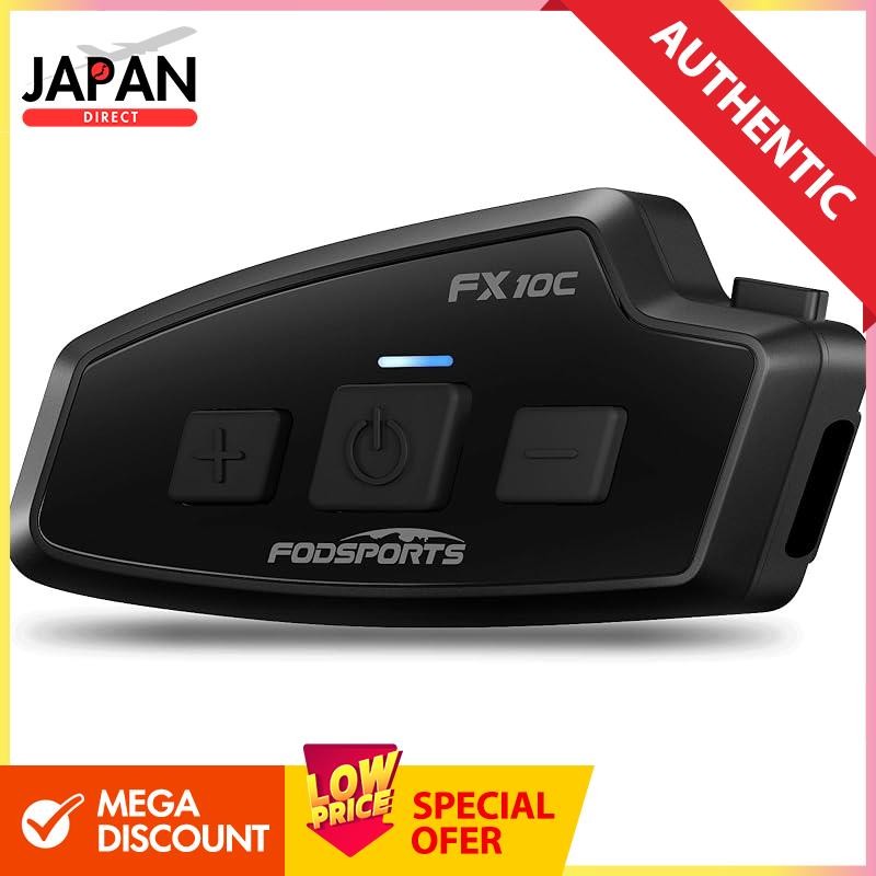 FODSPORTS Bike Intercom FX10C Mesh Intercom Dual Chip Music while ...