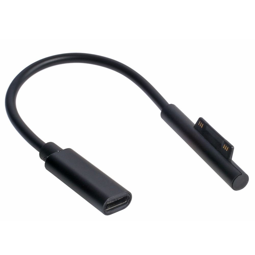 65W Type-C Female to 6Pin Magnetic Laptop Charging Cable for Microsoft ...