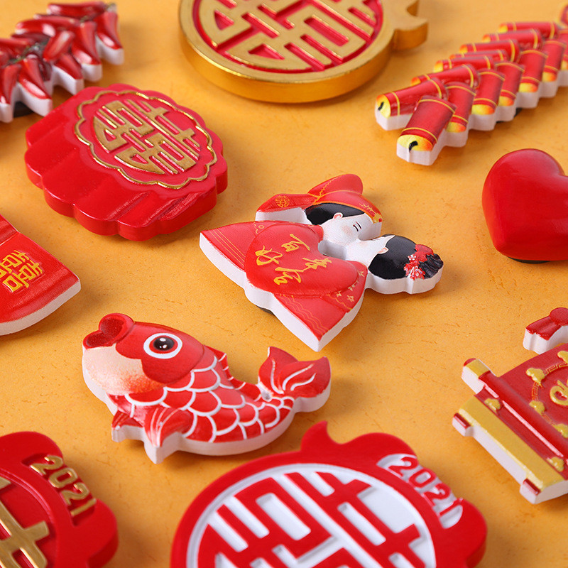 Magnet Magnet Chinese Everything Good Luck Refrigerator Sticker 3D ...