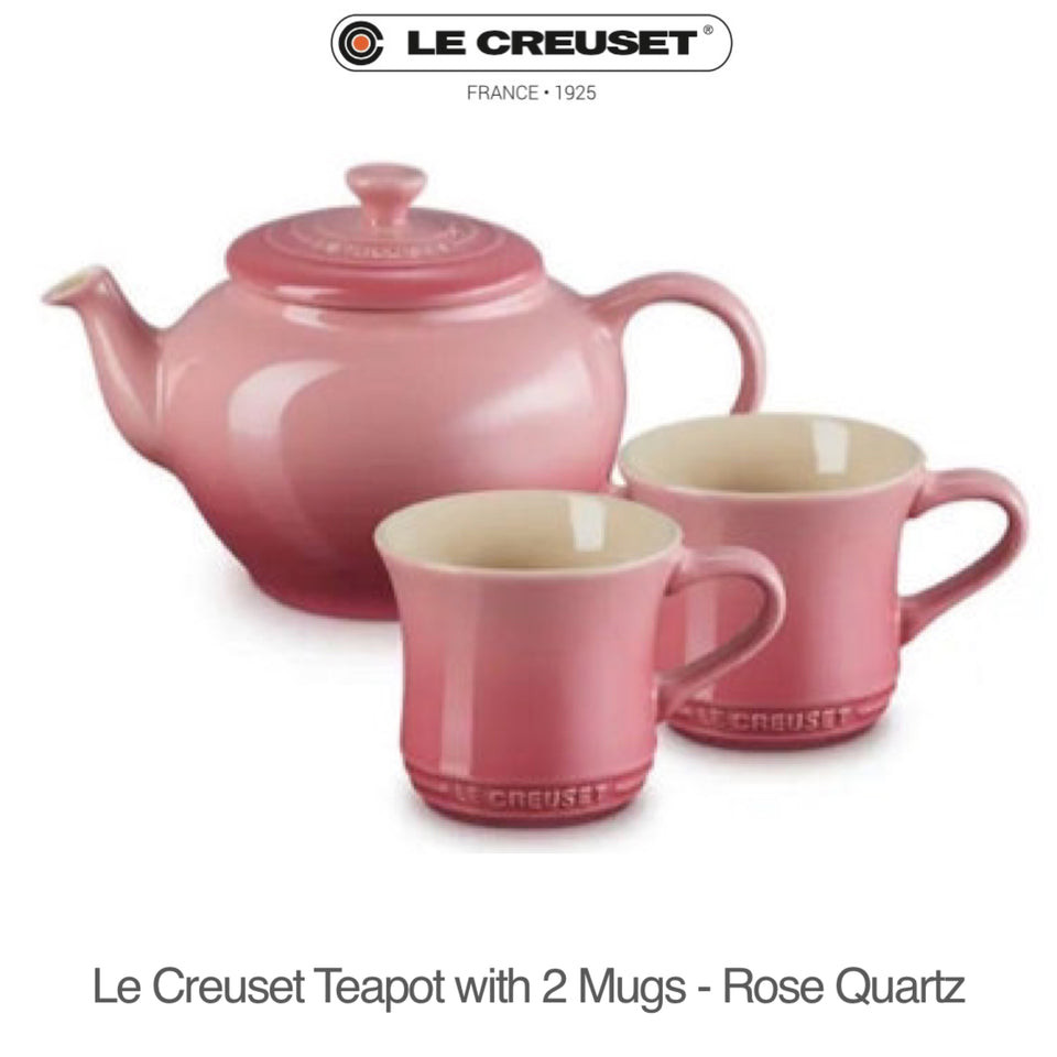 Le Creuset Teapot with 2 Mugs Set - ROSE QUARTZ | Shopee Philippines
