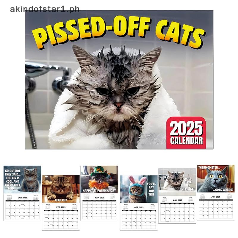 { ADPH } 2025 Peed-Off Cats Calendar - Funny Cat Themed Gifts For Cat ...