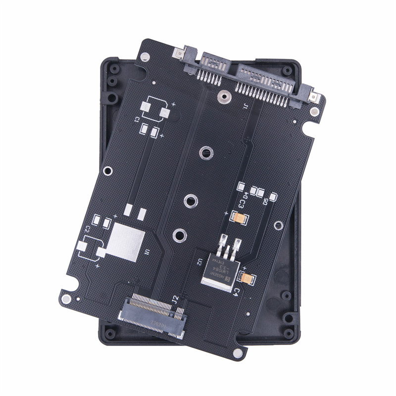 OULLX M.2 NGFF SSD MSATA To 2.5inch SATA Case Serial External Port ...