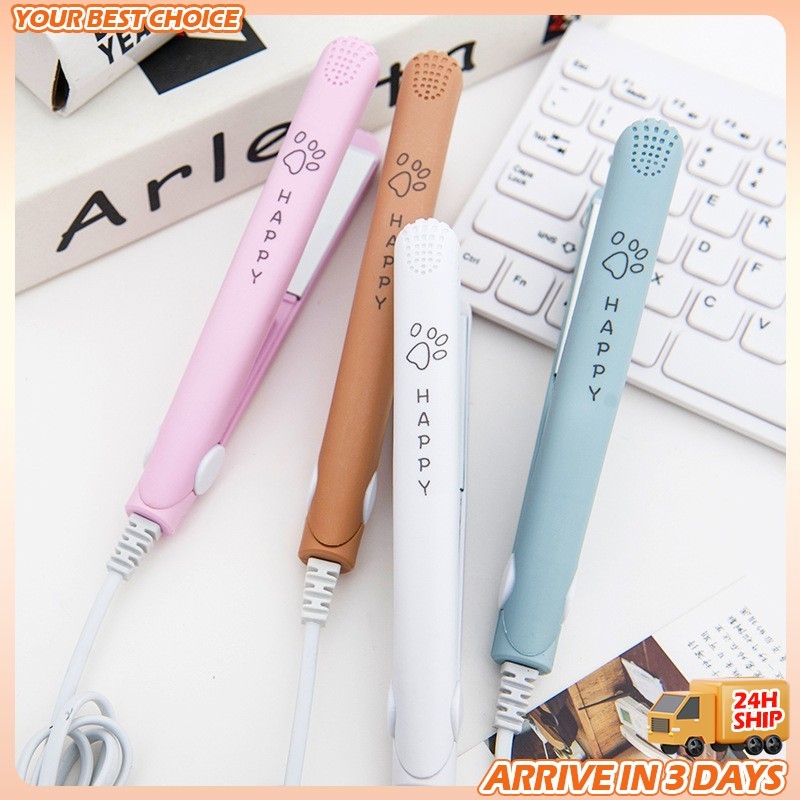 Hair Curling iron Mini Hair Curl Straightener Flat Iron Perm Splint ...