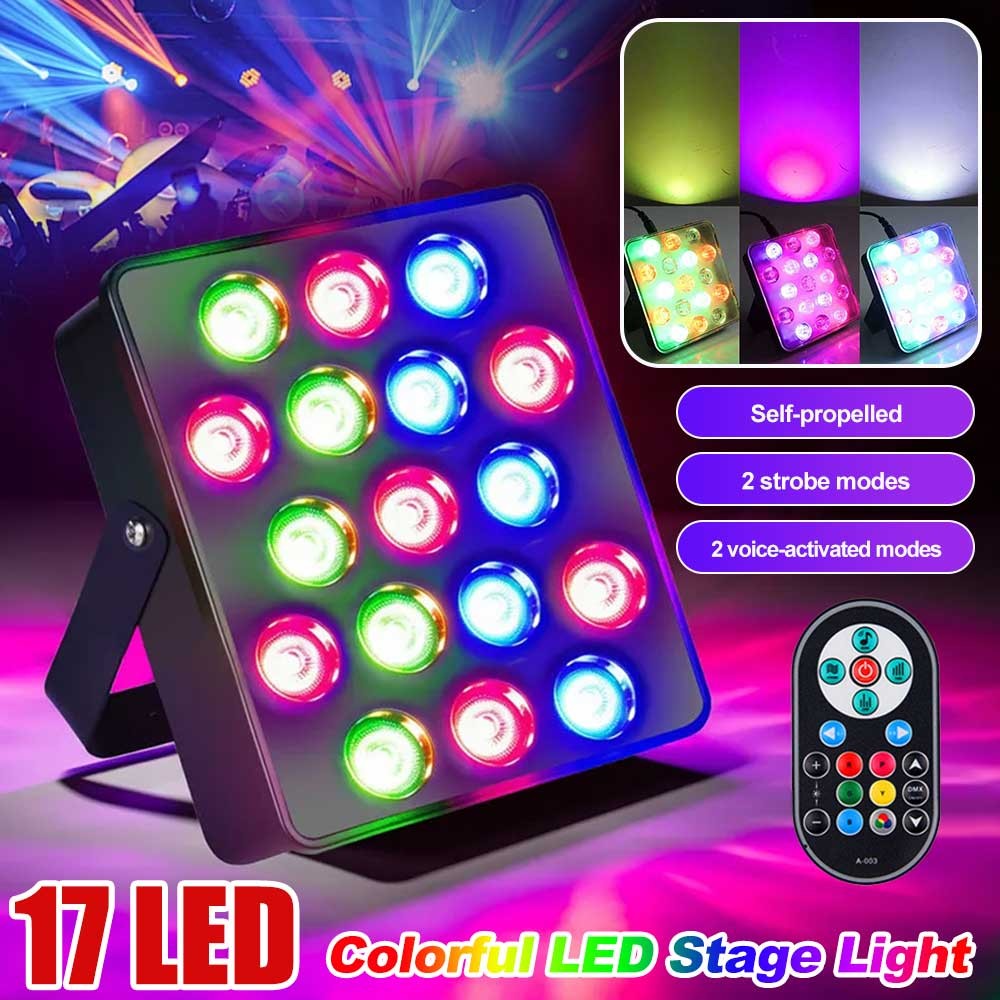 Mini Led Flat Par Light Full Color 10W RGB Sound Activated Dj Light USB ...