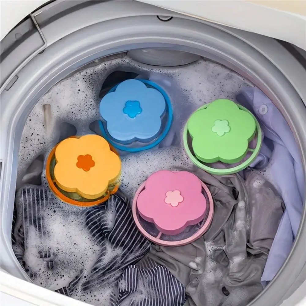 Washing Machine Hair Filter Cleaning Mesh Bag Floating Pet Hair Lint ...