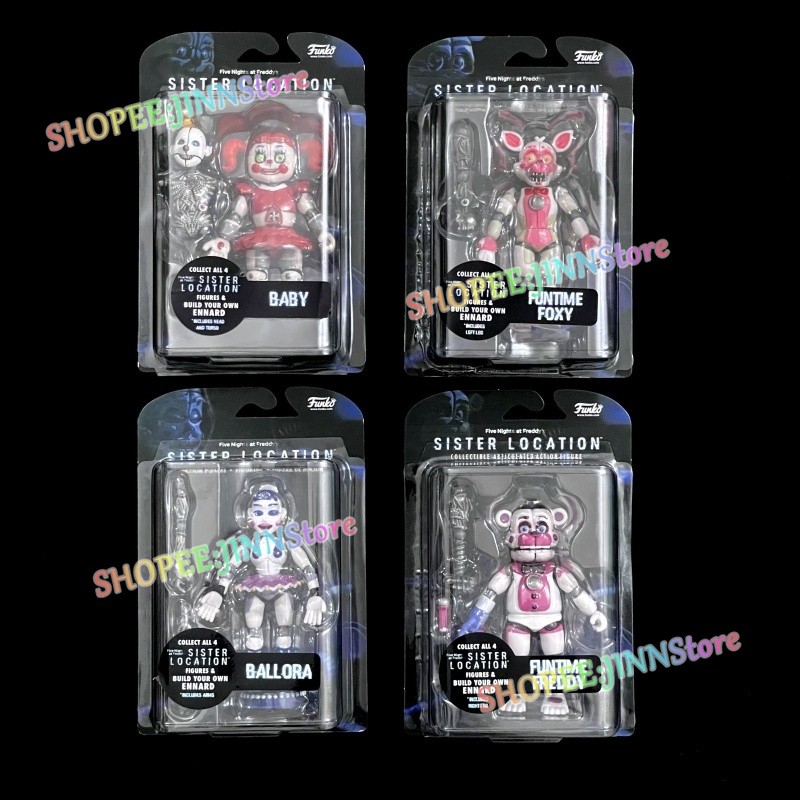 -JINN- FNAF Figures SISTER LOCATION FUNTIME FOXY/BALLORA/BABY/FUNTIME ...