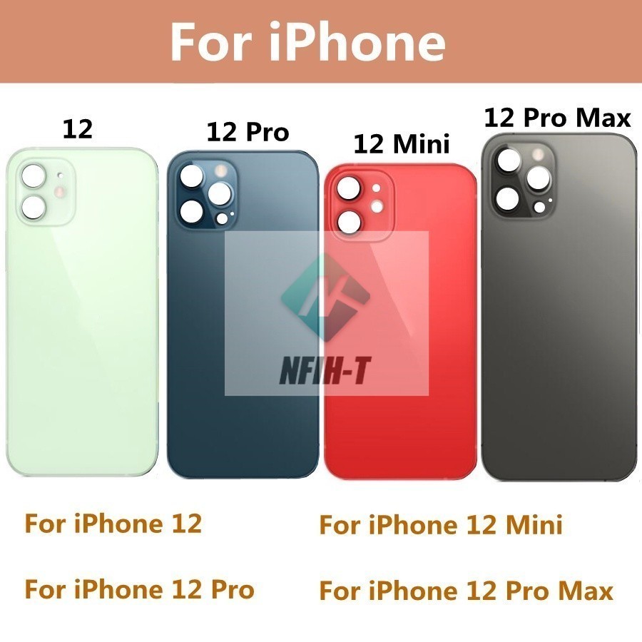 For iP hone 12 12 Pro Max 12Mini Back Battery Cover Housing Battery Door Cover | Shopee Philippines