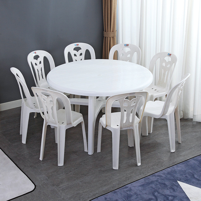 Plastic Table and Chair Combination Commercial Thickened Barbecue Shop ...