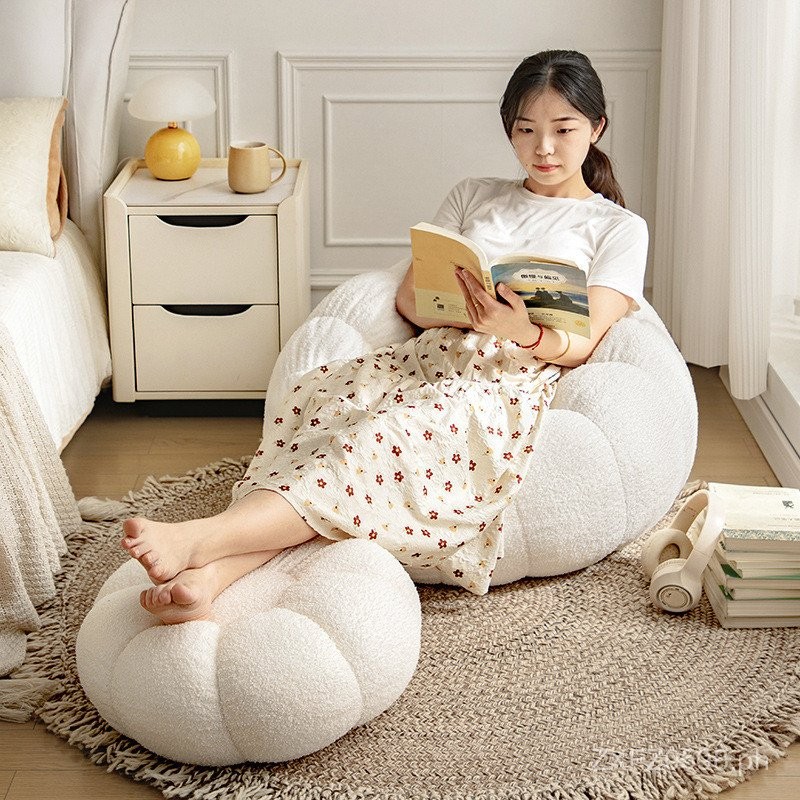 Pumpkin Small Sofa Lazy Sofa Single Tatami Bedroom Balcony Sleepable ...