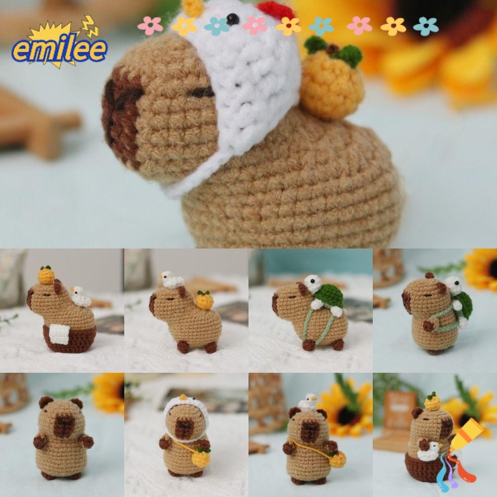 EMILEE Crochet Stuffed Animal Kit, DIY Set Handmade Capybara DIY ...