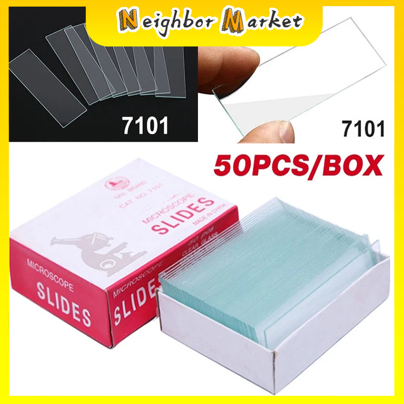 50Pcs Reusable Microscope Glass Slides PLAIN or FROSTED Sail/Partners ...