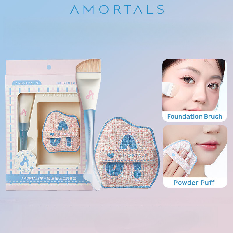 AMORTALS Foundation Brush Powder Puff Fish Tail Without Traces Thin ...