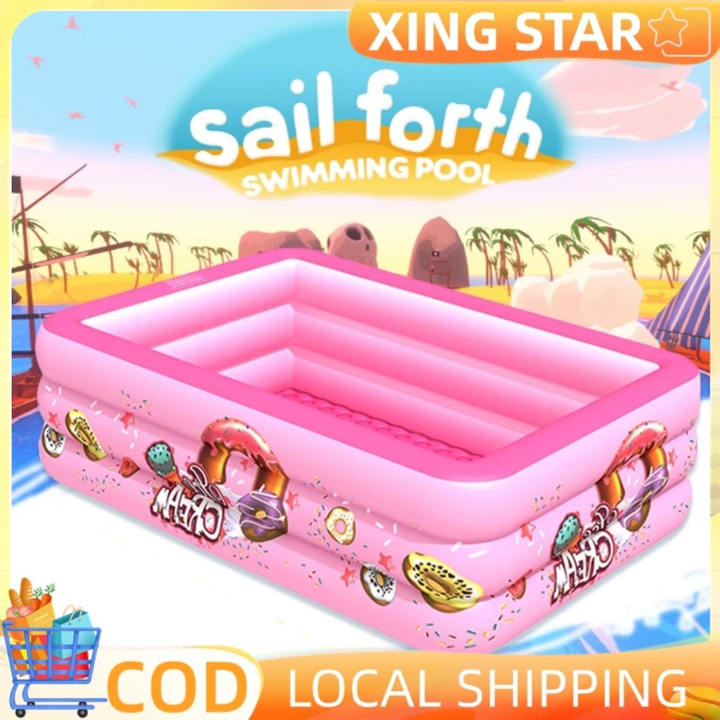 Swimming Pool Adult/Kids Rectangular Thickening Swimming Pool Home ...