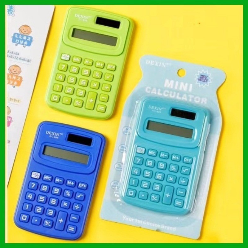 Mini Electronic Calculator 8 Digits Display Solar Battery School Office ...