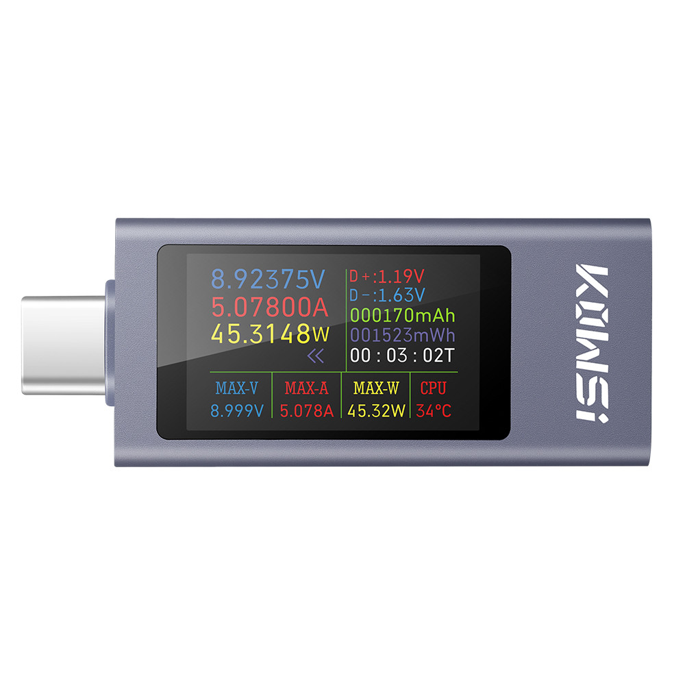 KWS-2303C Type-C Tester DC Digital Voltmeter Current Voltage Meter Amp ...