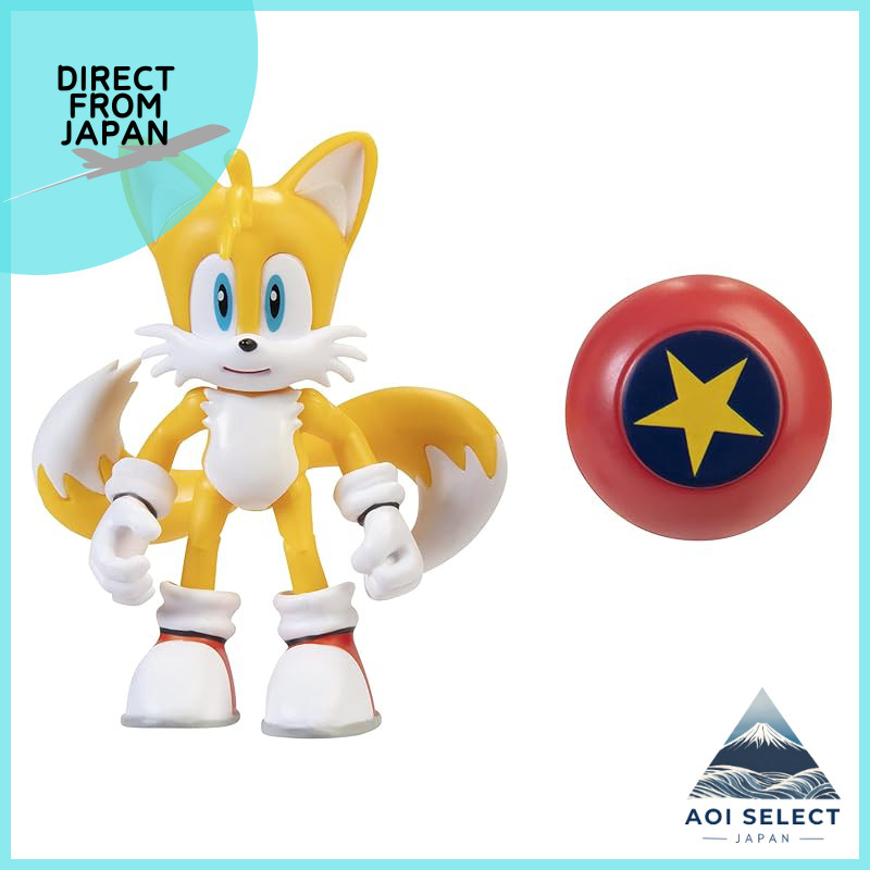 Sonic the Hedgehog 4-Inch Action Figure Modern Tails with Star Spring ...