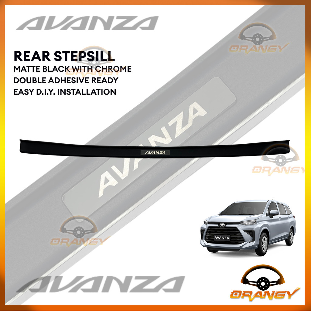 Toyota Avanza 2022 to 2025 OEM Rear Stepsill Black Chrome Guard Step ...