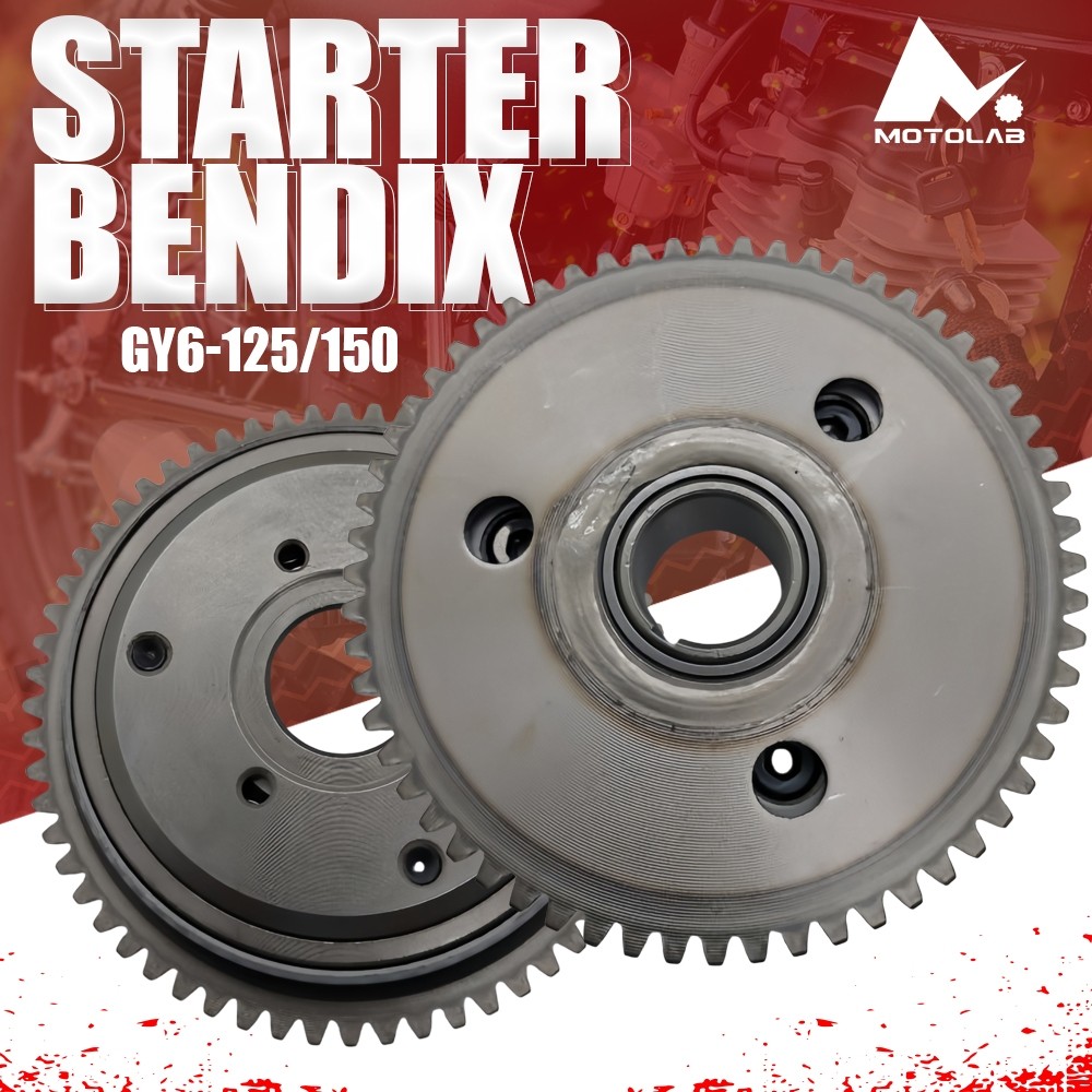 MOTOLAB Starter Bendix for GY6-125/150 – High-Quality, Made in Thailand ...