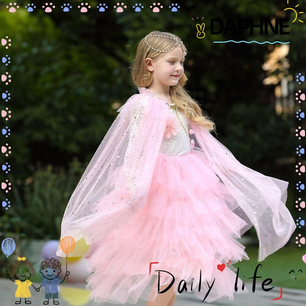 DAPHNE Little Girls Tulle Cloak, Summer Party Princess Dress Up Cloaks ...