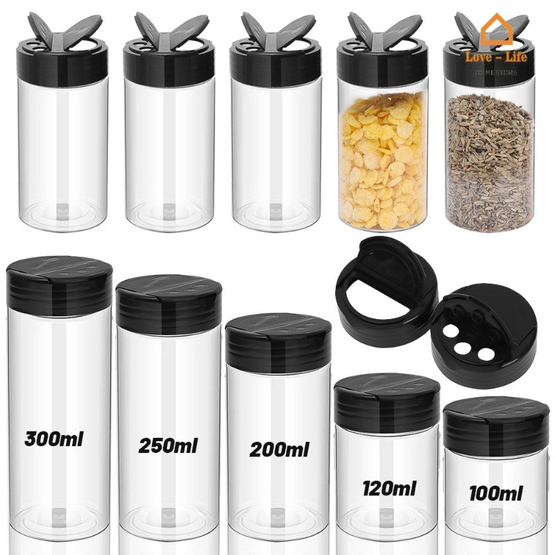 Large Capacity Kitchen Seasoning Containers - Reusable Transparent ...