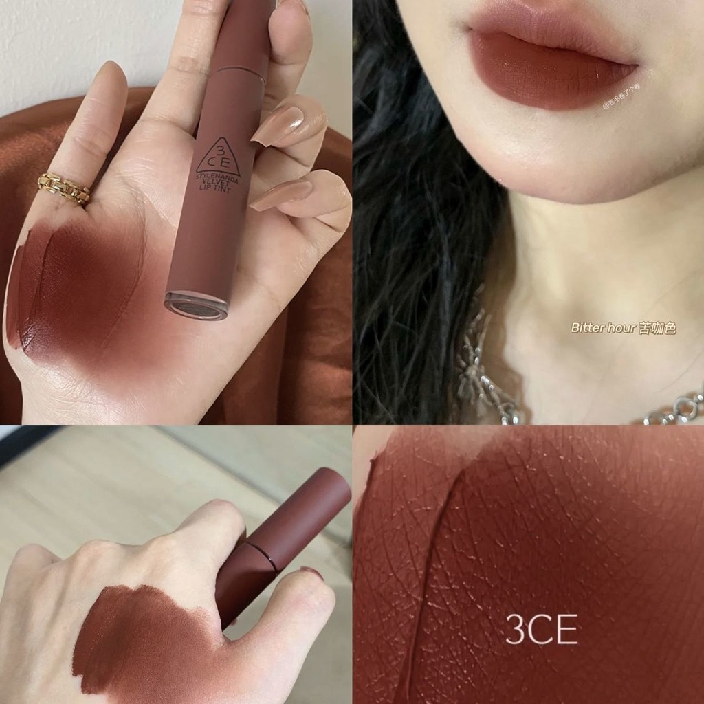 Korea Korea 3CE Matte Velvet Lip Glaze Cloud Lip Gloss Water Lip Glaze Maple Leaf Red DAFFODIL ...