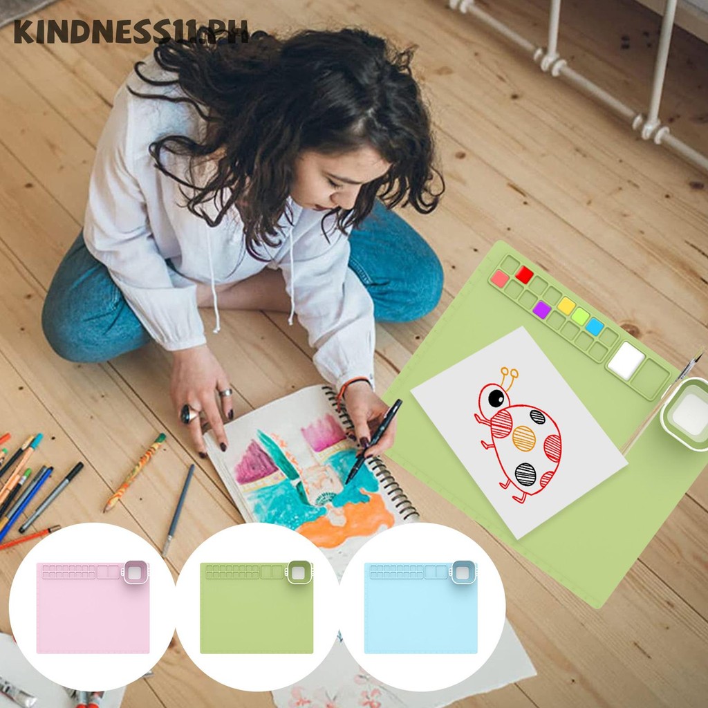 Silicone Painting Mat 20 x 16 inch Large Silicone Artist Mat with Paint ...